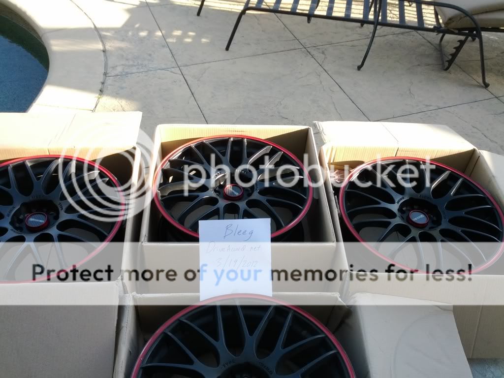 FS: 19" Tenzo R Type-m Matte Black w/ red stripe | Drive Accord Honda ...