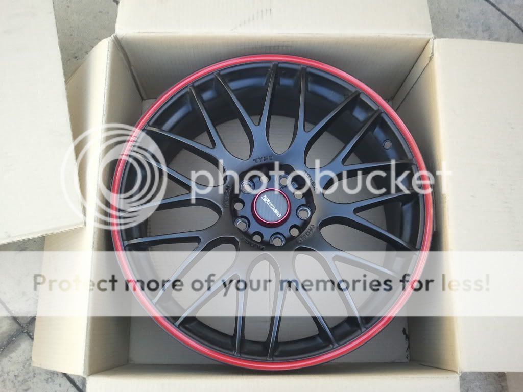 FS: 19" Tenzo R Type-m Matte Black w/ red stripe | Drive Accord Honda ...